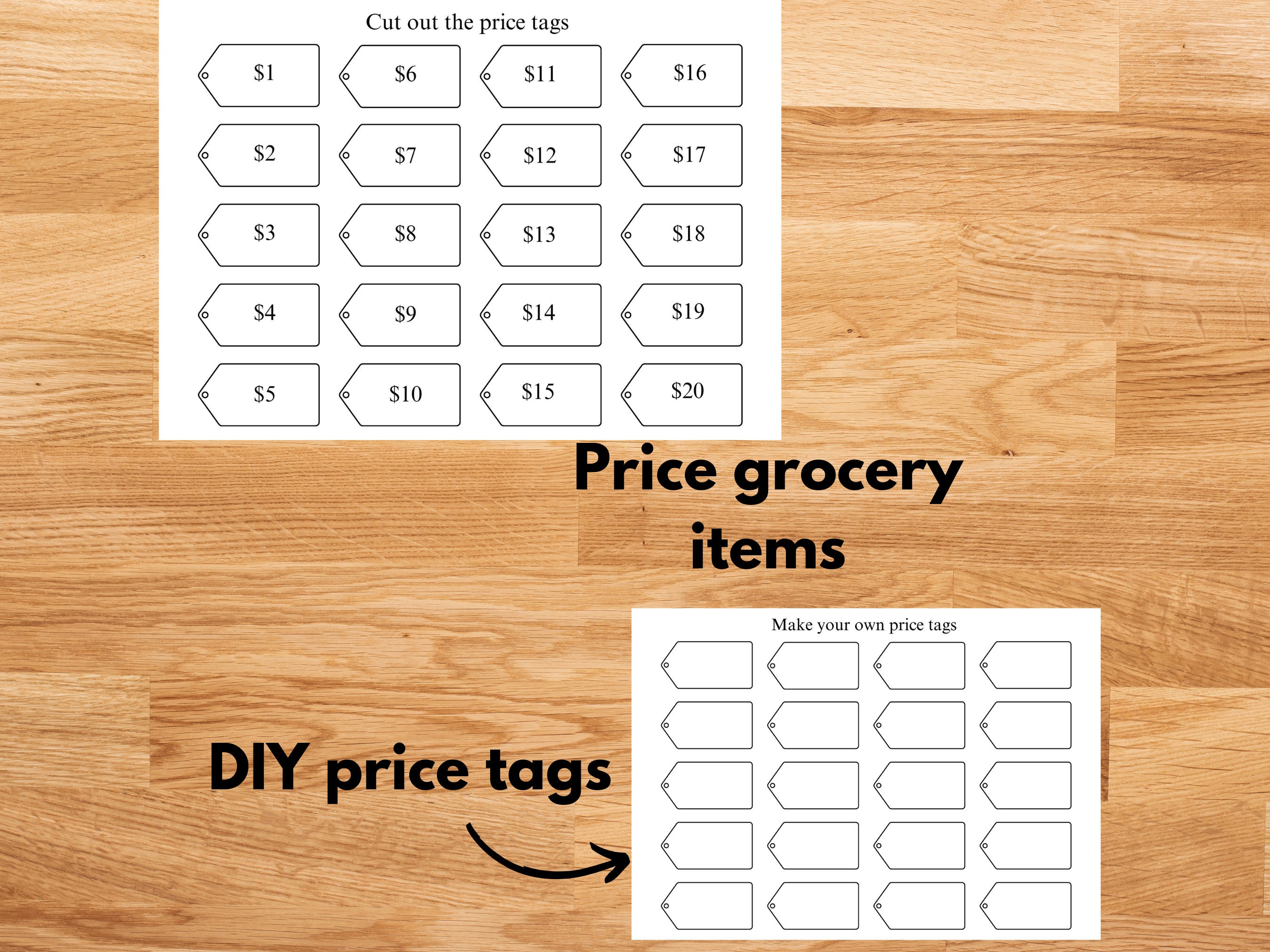 Grocery Shopping Pretend Play Printable, Supermarket Grocery List ...