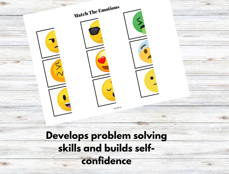 Match the Emotion Halves Printable, Feelings Chart Calm Down Corner ...