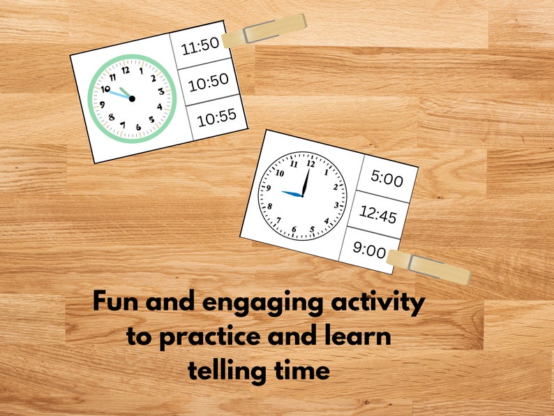 Telling Time Clip Cards Printable, How to Tell Time Analog Clock ...