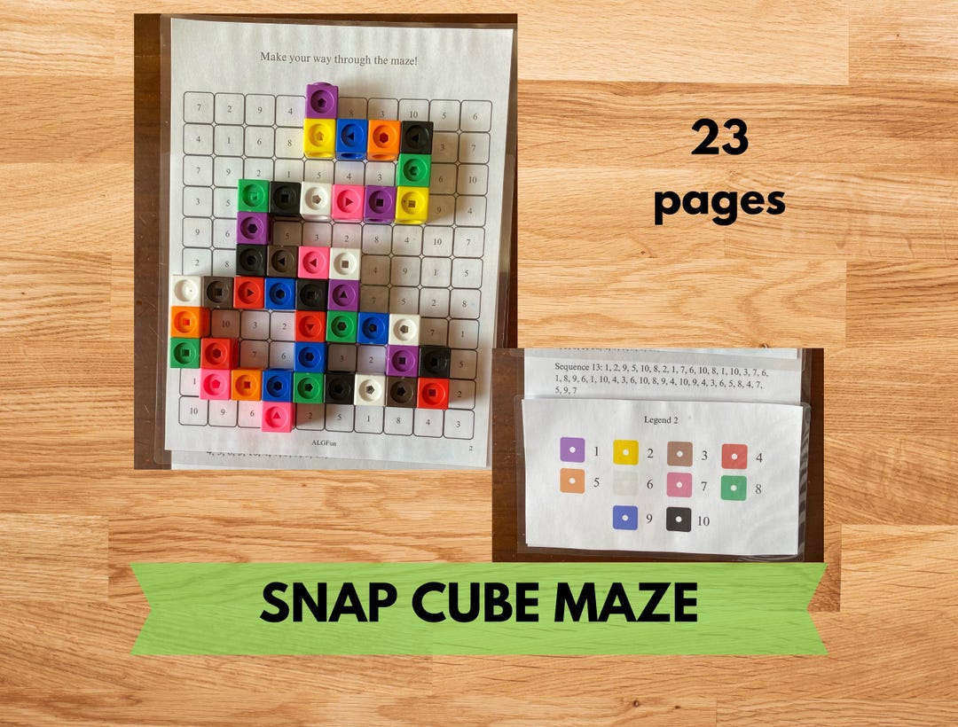 Snap Cube Maze Number Recognition Toddler Printable Activity. Perfect ...