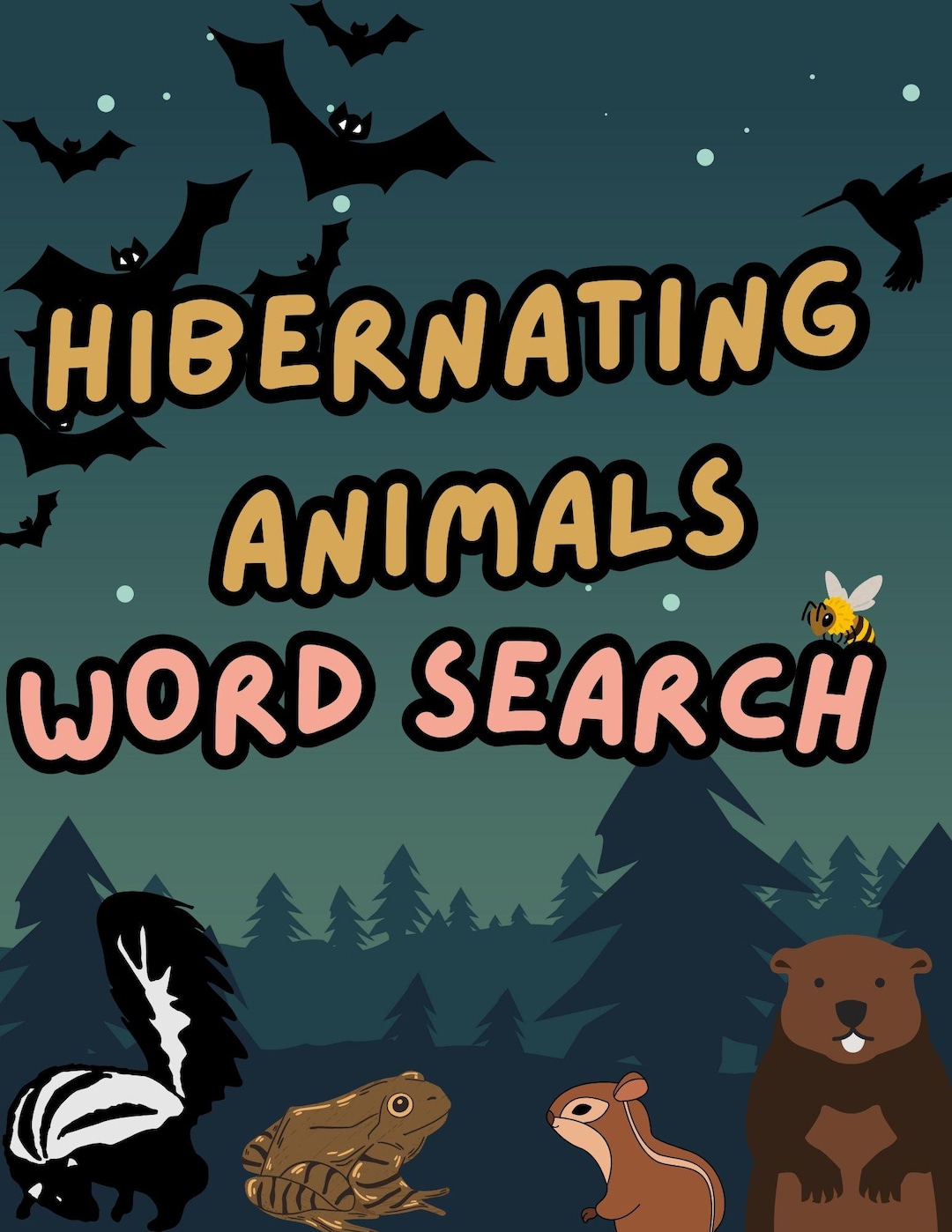 Animal Word Search | Hibernating Animals Word Search | Fun Word Search ...