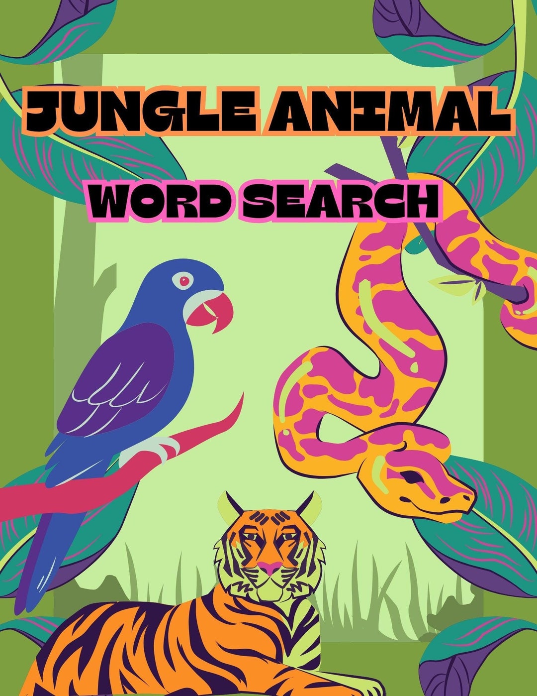 Jungle Animal Word Search | Fun Jungle Word Search | Word Search for ...