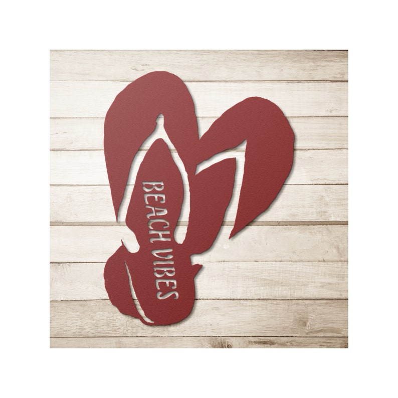 Flip Flop Tiki Metal Wall Art - Etsy
