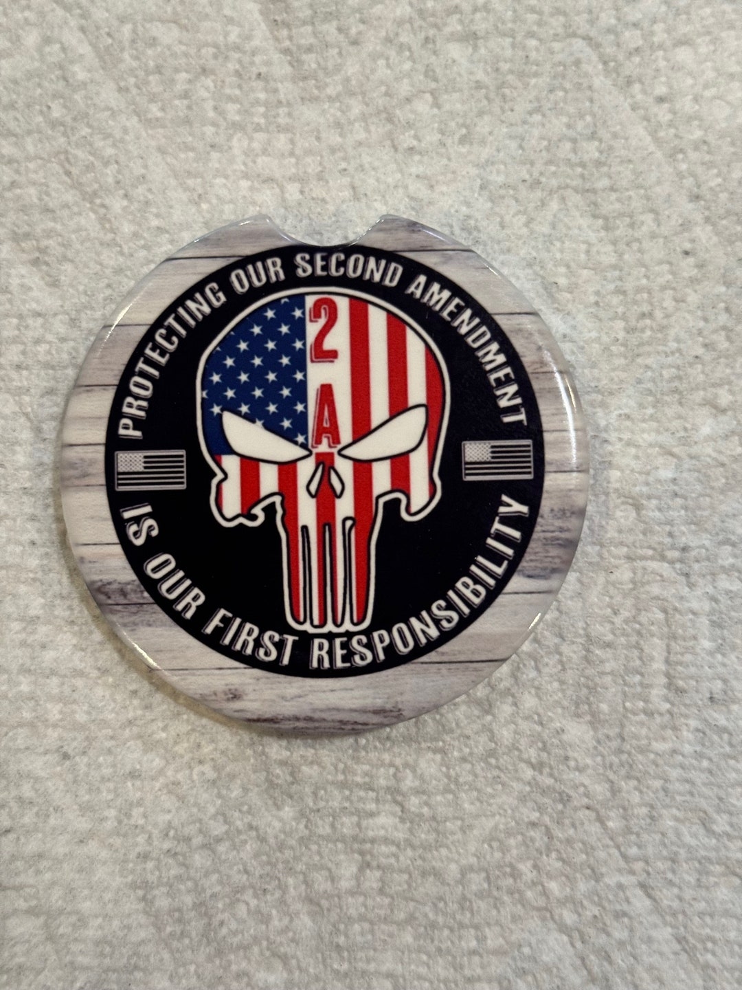 Car Coaster Set of 2nd Amendment, Gun Lover Car Coaster for Gun Owner ...