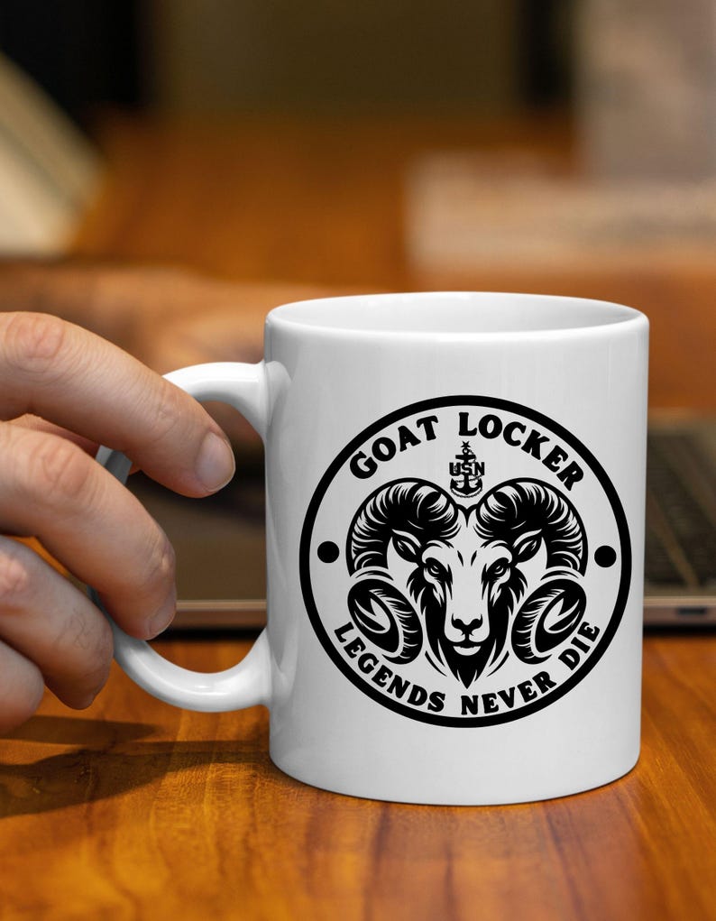 Goat Locker Chief, SCPO, MCPO Design 15oz Coffee Cup, Navy Chief Lover ...