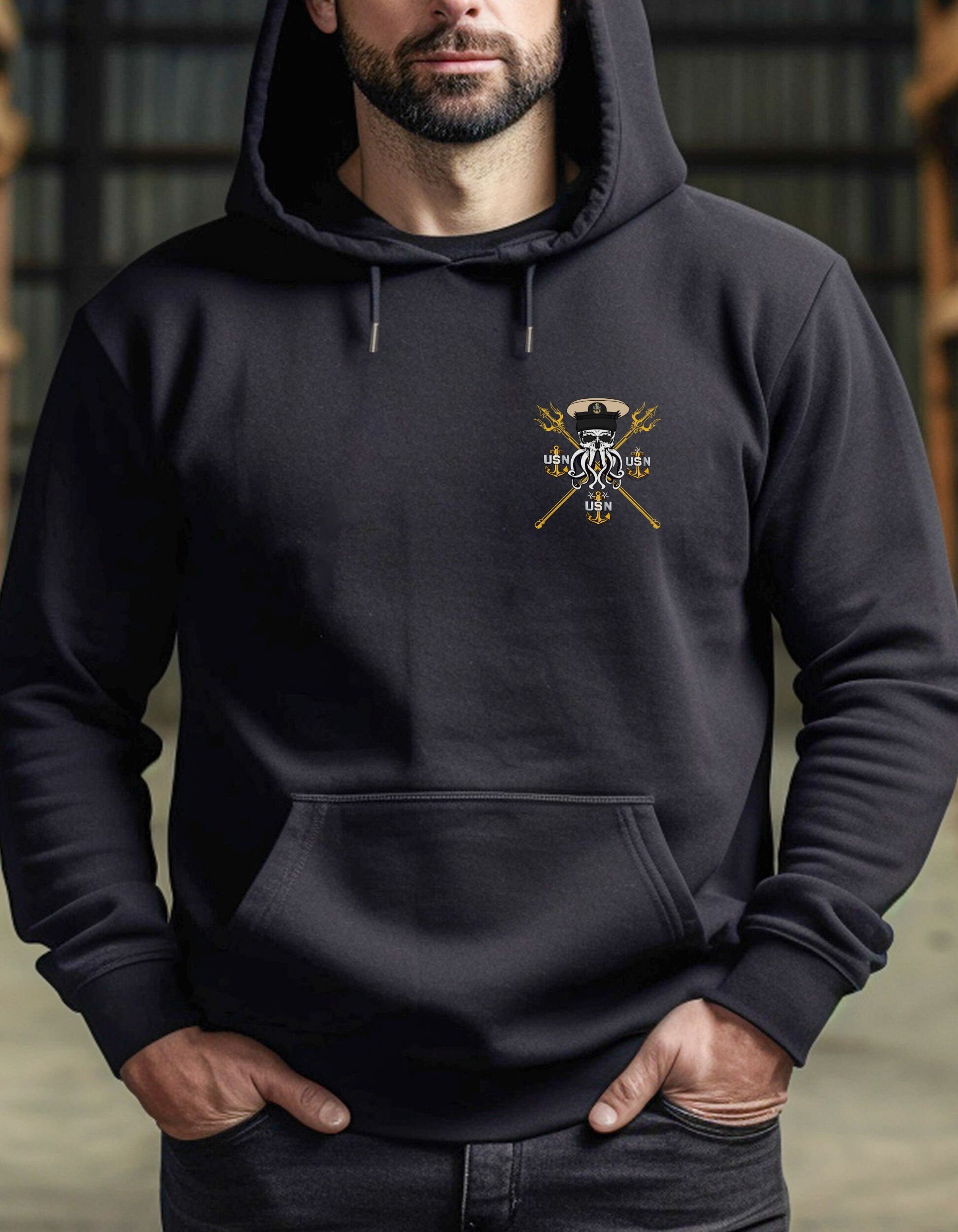 Chief, Senior Chief, Master Chief Davey Jones Crossed Tridents Hoodie ...