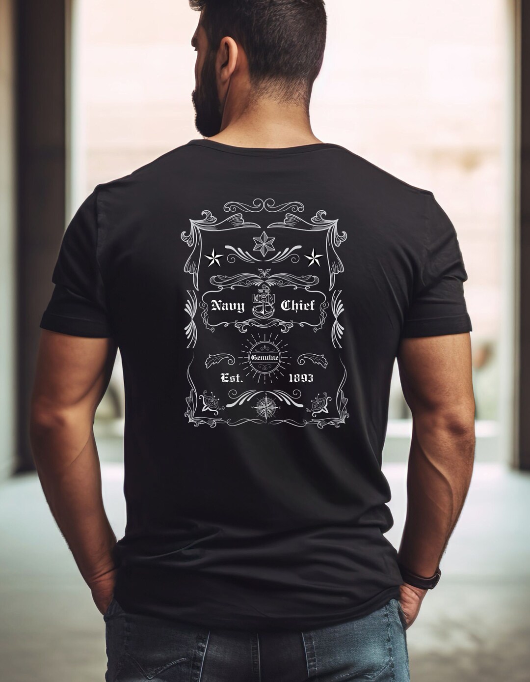 Genuine Navy Chief Vintage Softstyle T-shirt, Navy Chief Lover Shirt ...