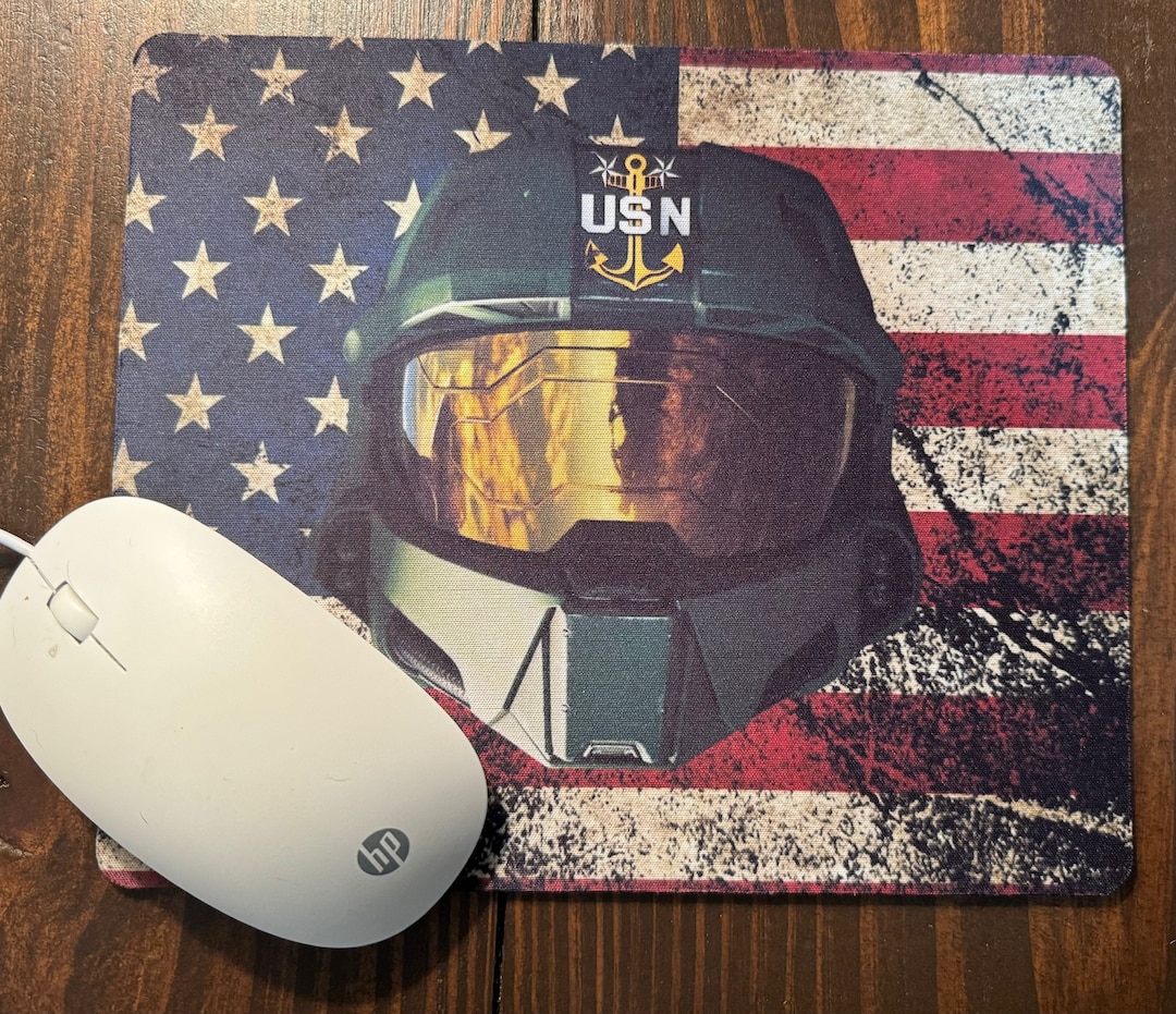 Master Chief 9.25" X 7.75" Mouse Pad, Navy Master Chief Lover Mousepad ...