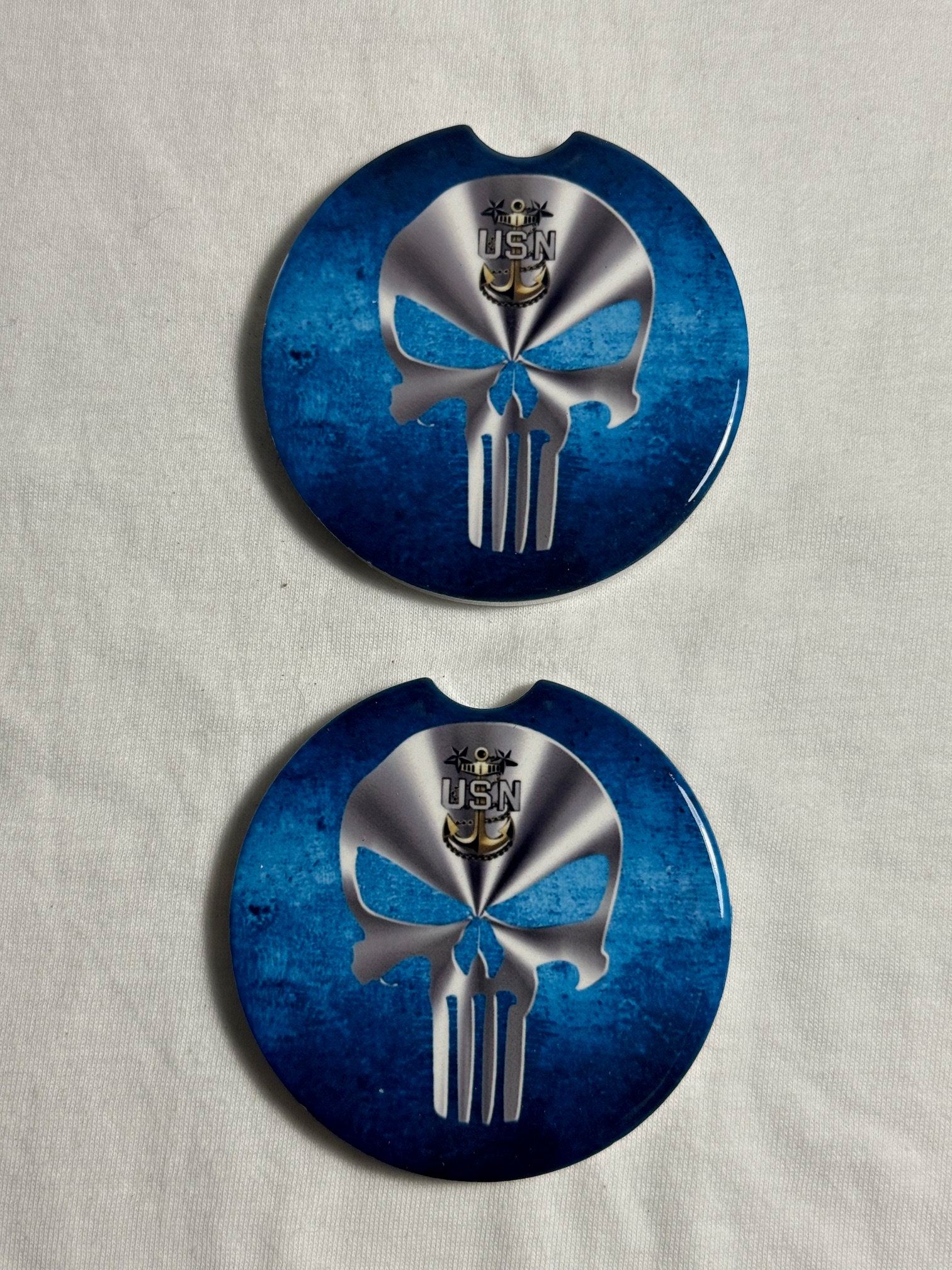 Car Coaster Set Master Chief Punisher, Navy Master Chief Lover Car ...