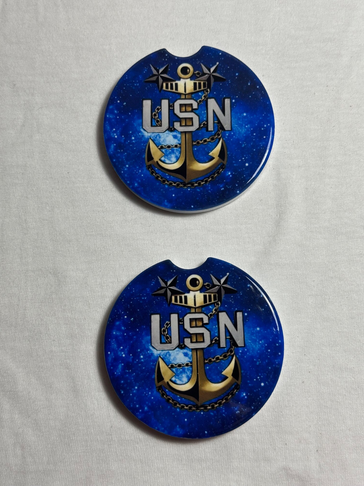 Car Coaster Set Master Chief Anchor, Navy Master Chief Lover Car ...
