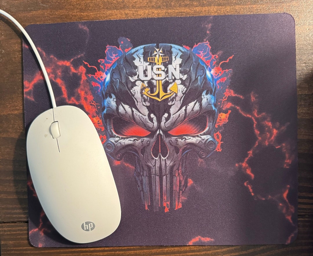 Navy Senior Chief Punisher Skull 9.25" X 7.75" Mouse Pad, Navy Scpo ...