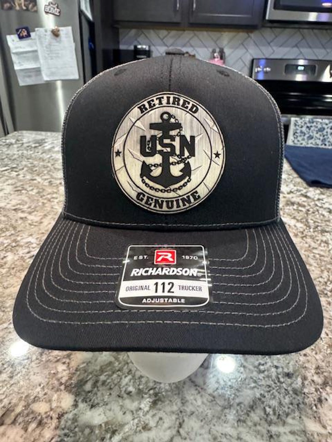 Retired Genuine Chief, Senior Chief, Master Chief, Black & Charcoal Hat ...