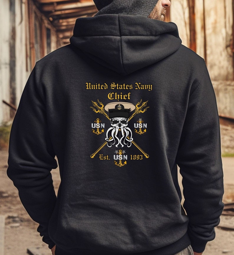 Chief, Senior Chief, Master Chief Davey Jones Crossed Tridents Hoodie ...