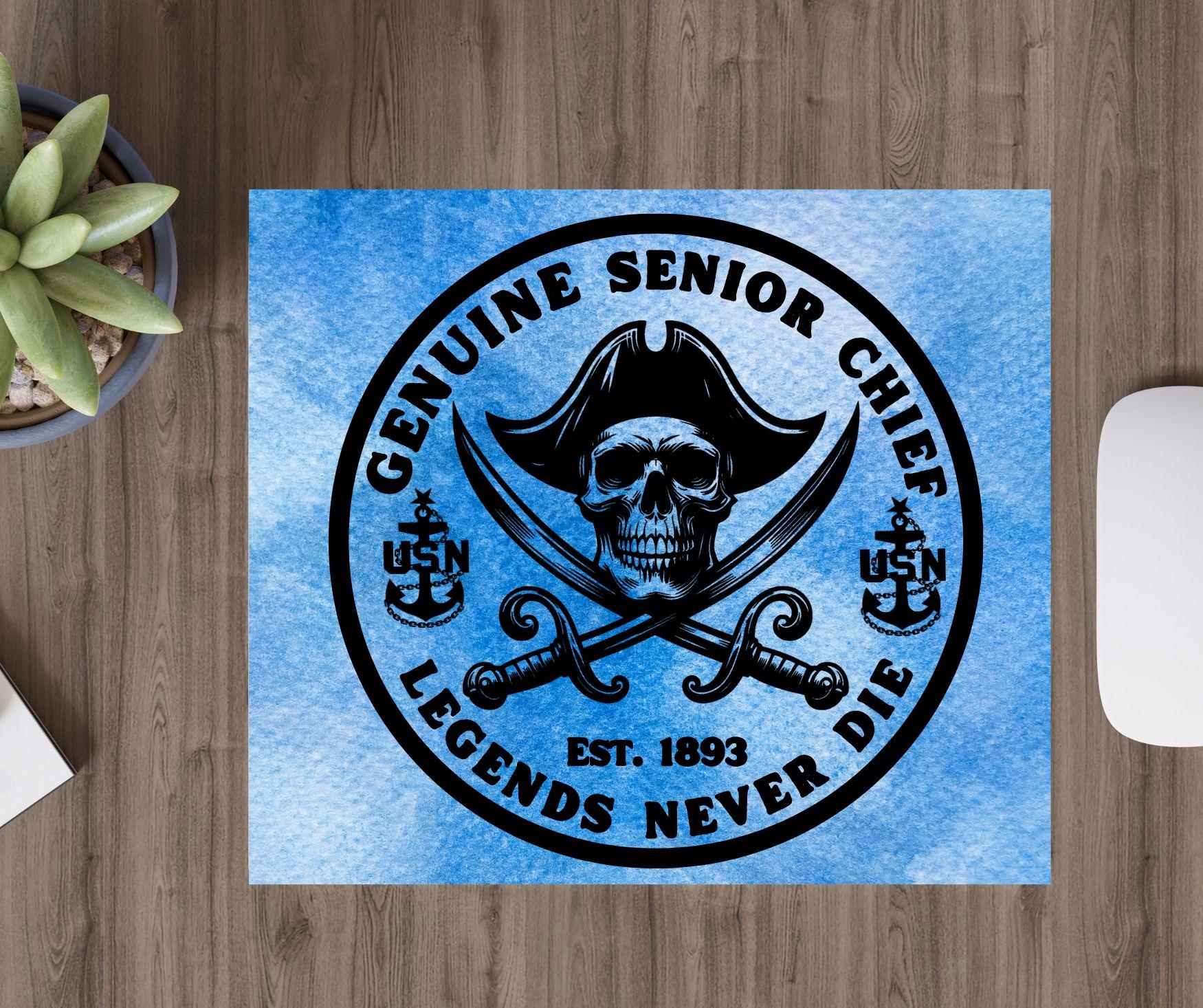 Navy Chief Mouse Pad 9.25" X 7.75", Navy Chief Lover Mousepad for Navy ...