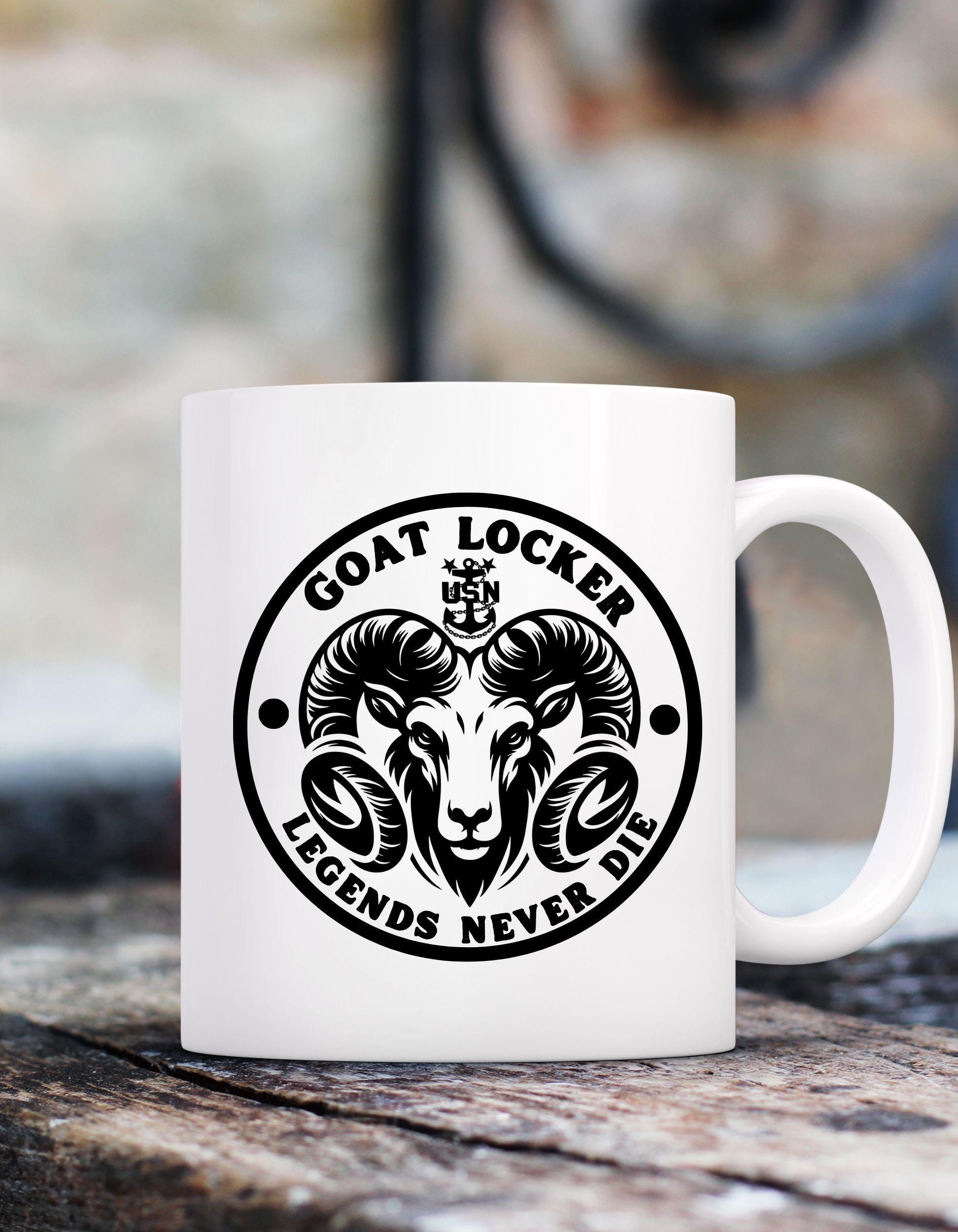 Goat Locker Chief, SCPO, MCPO Design 15oz Coffee Cup, Navy Chief Lover ...