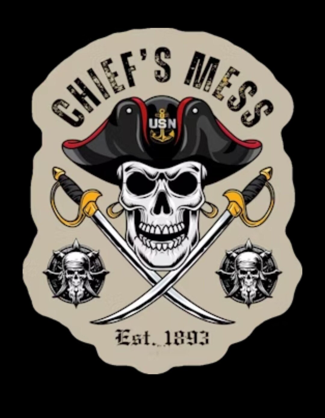 Chiefs Mess Sticker, Chief Petty Officer, CPO Chief, U.S. Navy Chief ...