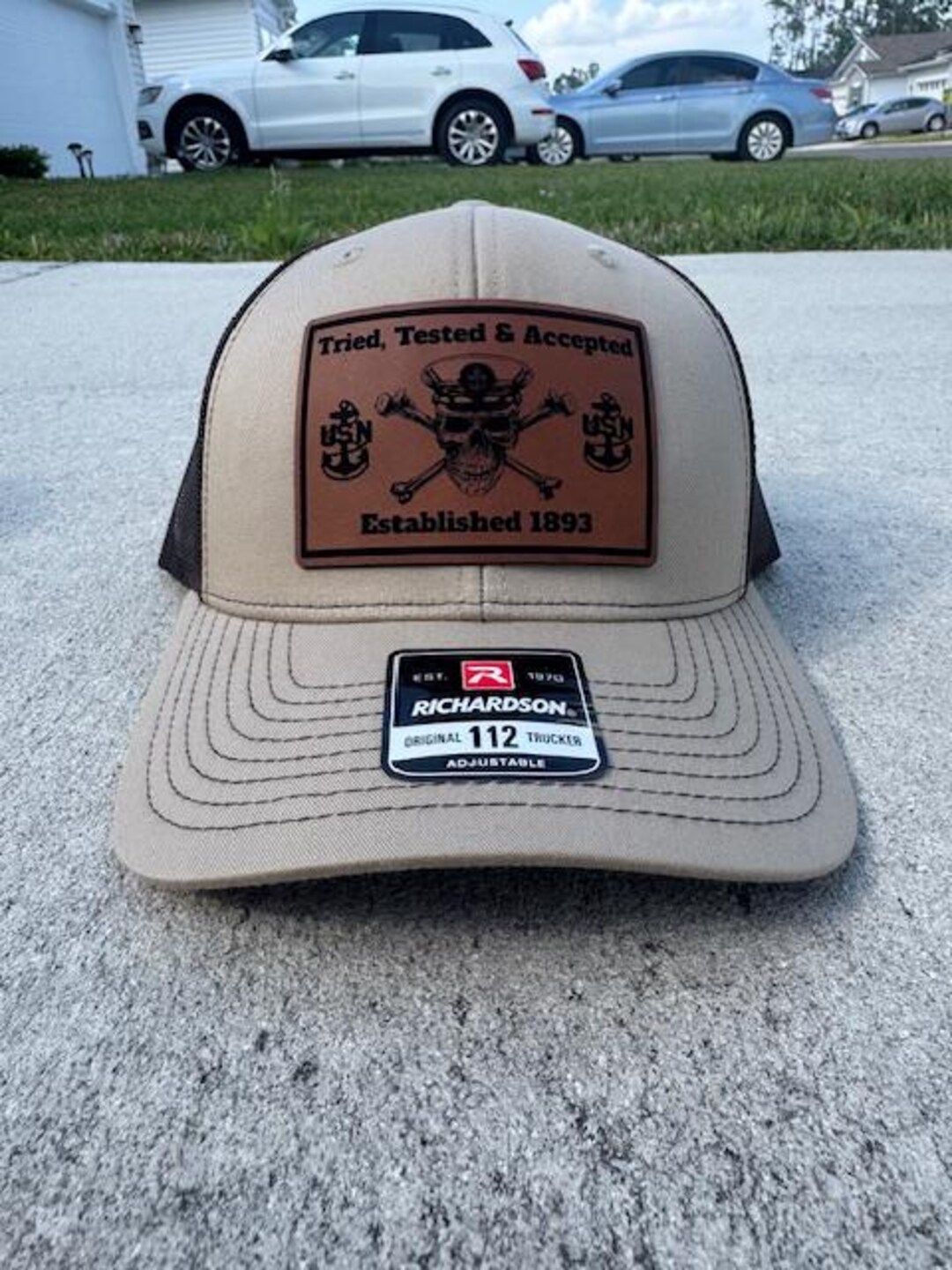 Tried Tested and Accepted Skull and Crossed Bones Chief Snapback, Navy ...