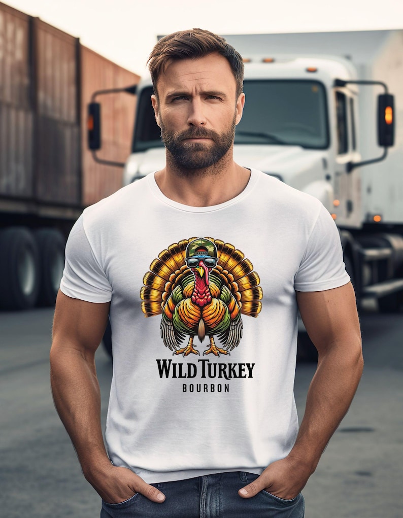 Wild Turkey Bourbon Design Softstyle T-shirt, Bourbon Lover Shirt, Gift ...