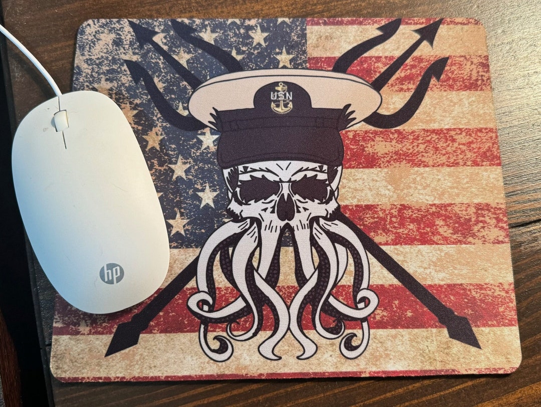 Navy Chief Squid & Tridents 9.25" X 7.75" Mouse Pad, Navy Chief Lover ...