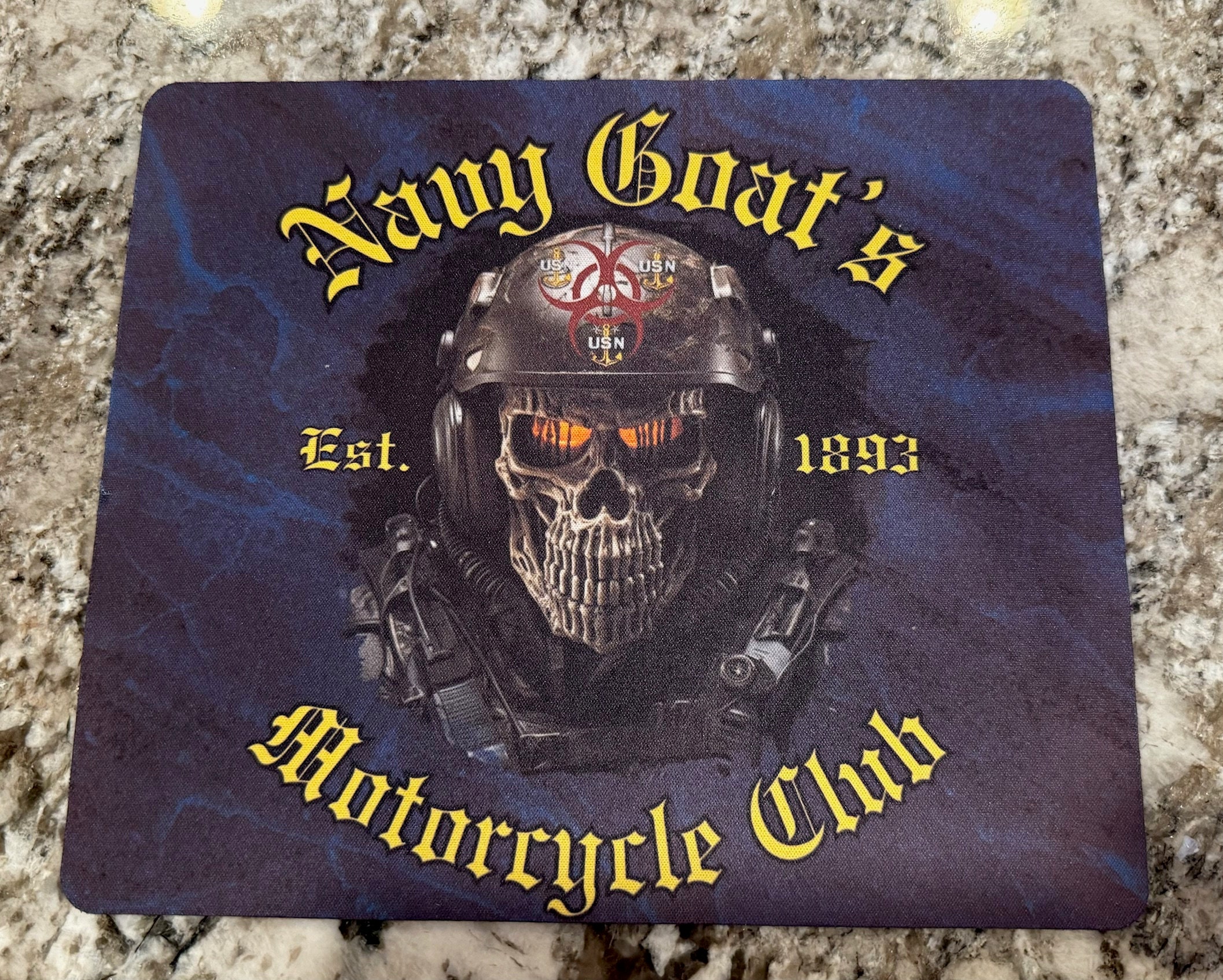 Navy Goats Motorcycle Club Mouse Pad 9.25" X 7.75" Mouse Pad, Navy Cpo ...