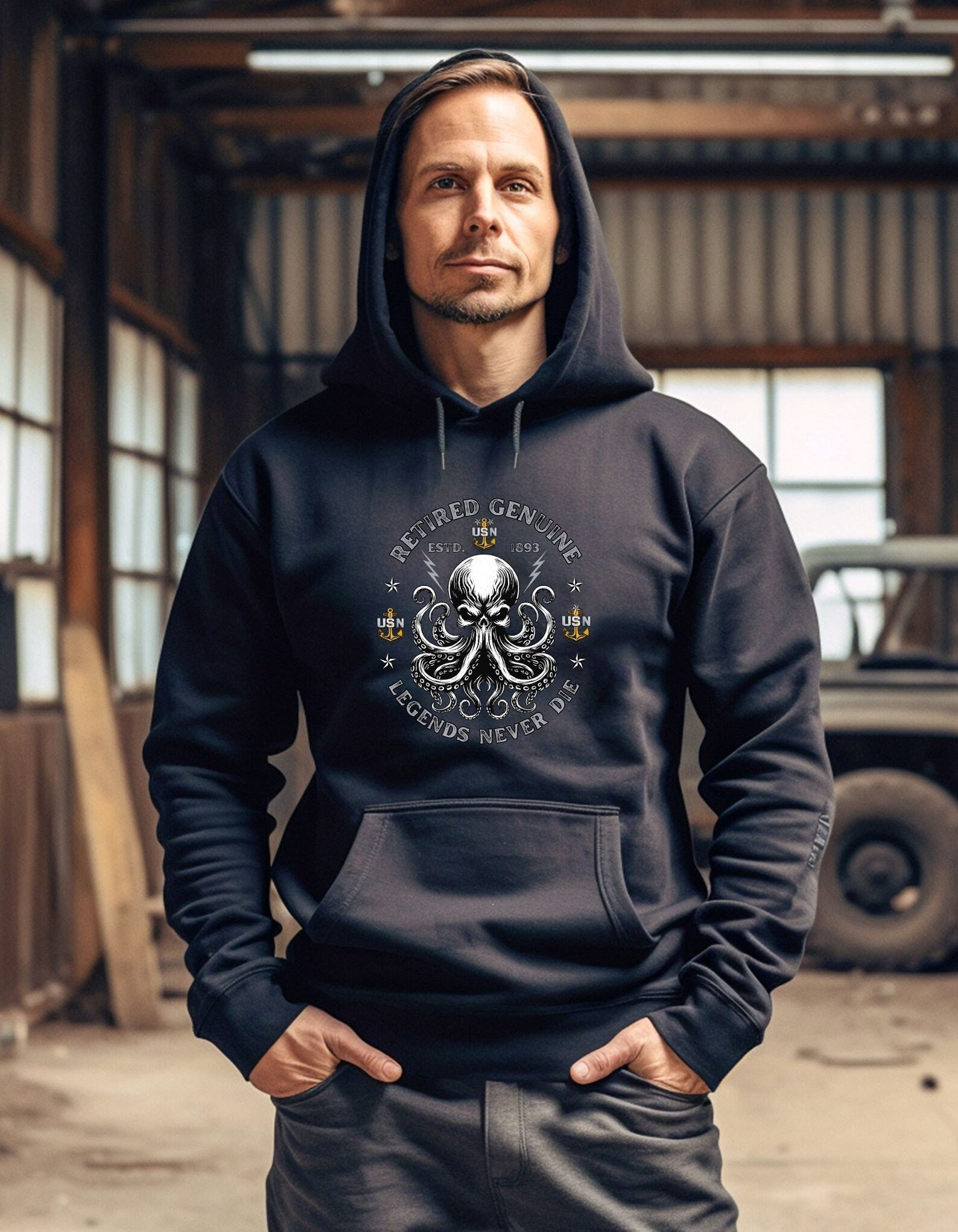 Retired Genuine Octopus Hoodie for Chief, Senior Chief or Master Chief ...