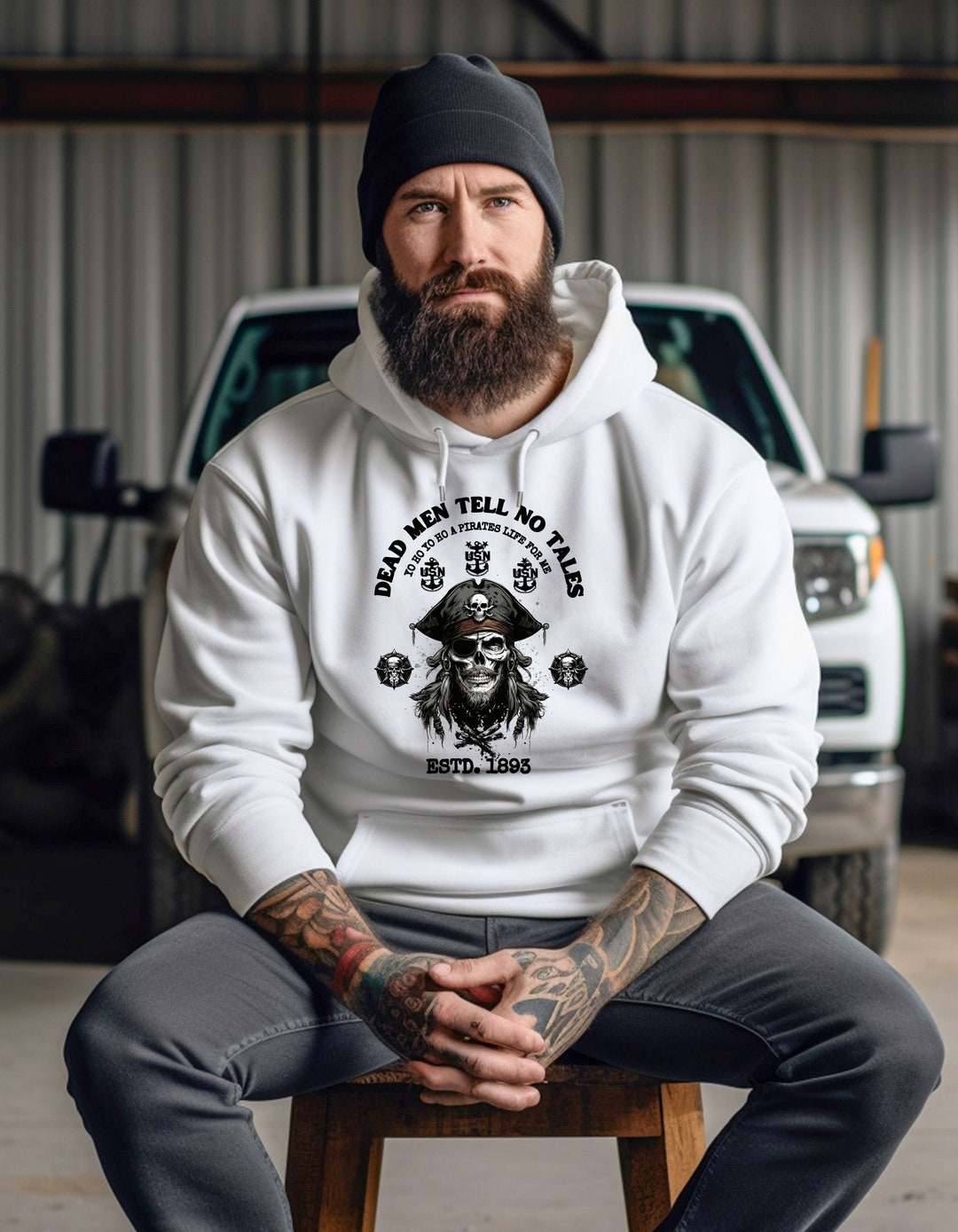 Chief, Senior Chief, Master Chief Dead Men Tell No Tales Anchor Hoodie ...