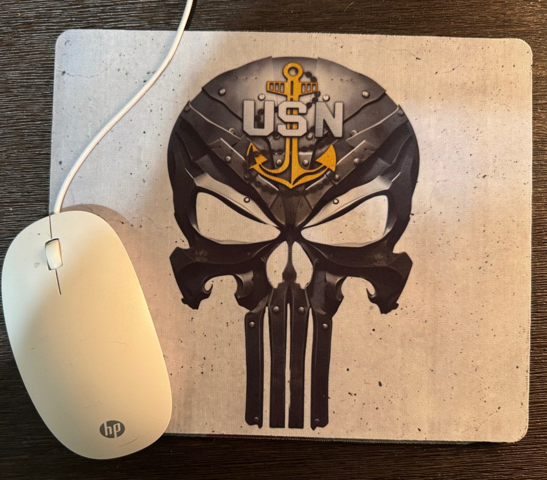 Navy Chief Punisher Skull 9.25" X 7.75" Mouse Pad, Navy Chief Lover ...