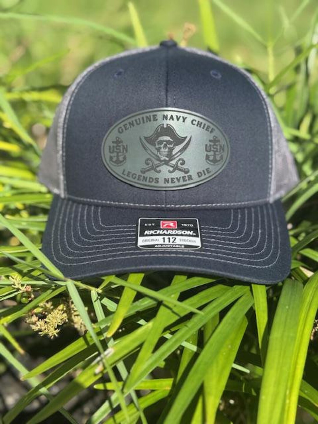 Davey Jones Chief Snapback, Navy Chief Gift, Navy & Charcoal Hat, CPO ...