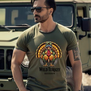 Wild Turkey Bourbon Design Softstyle T-shirt, Bourbon Lover Shirt, Gift ...