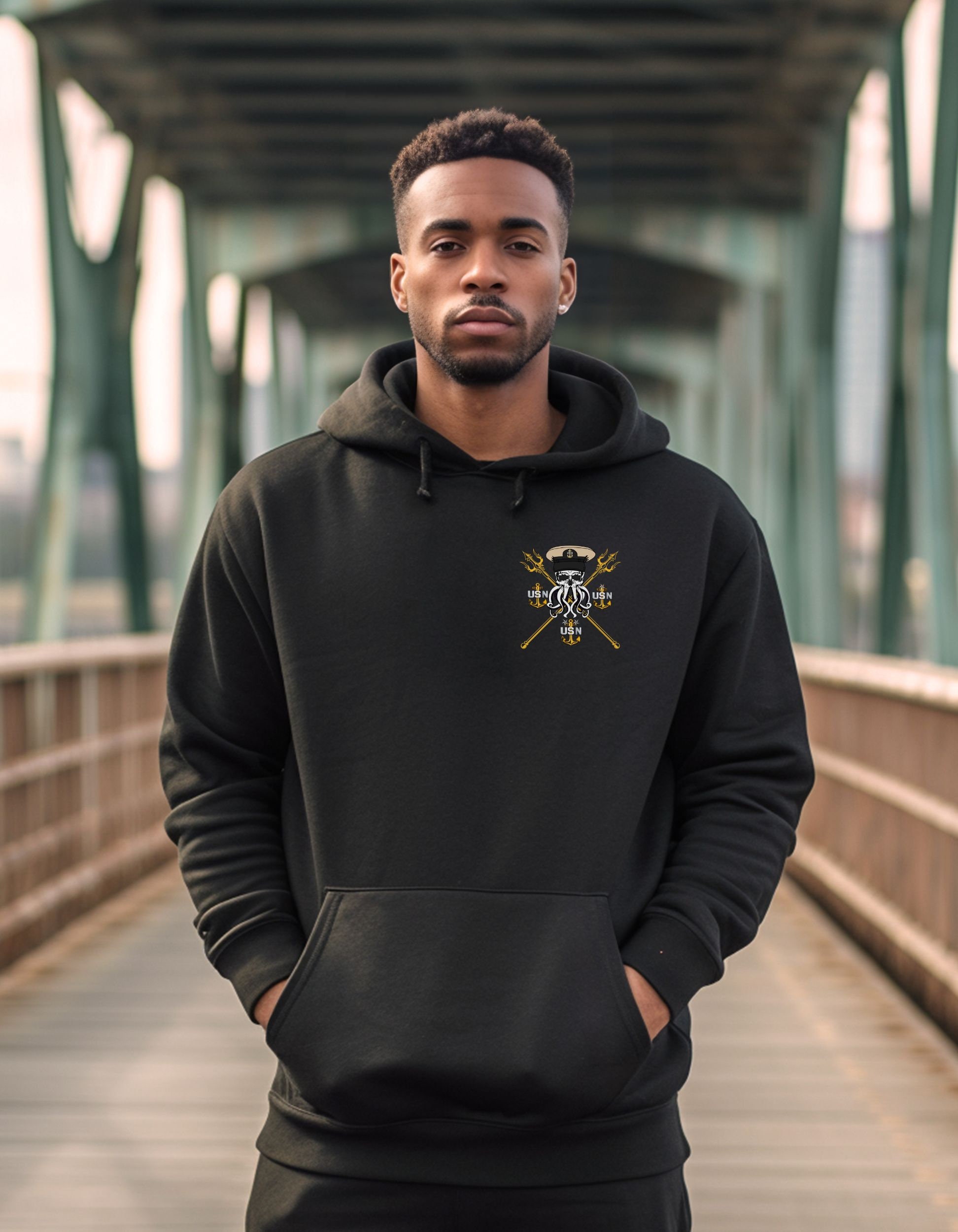 Chief, Senior Chief, Master Chief Davey Jones Crossed Tridents Hoodie ...