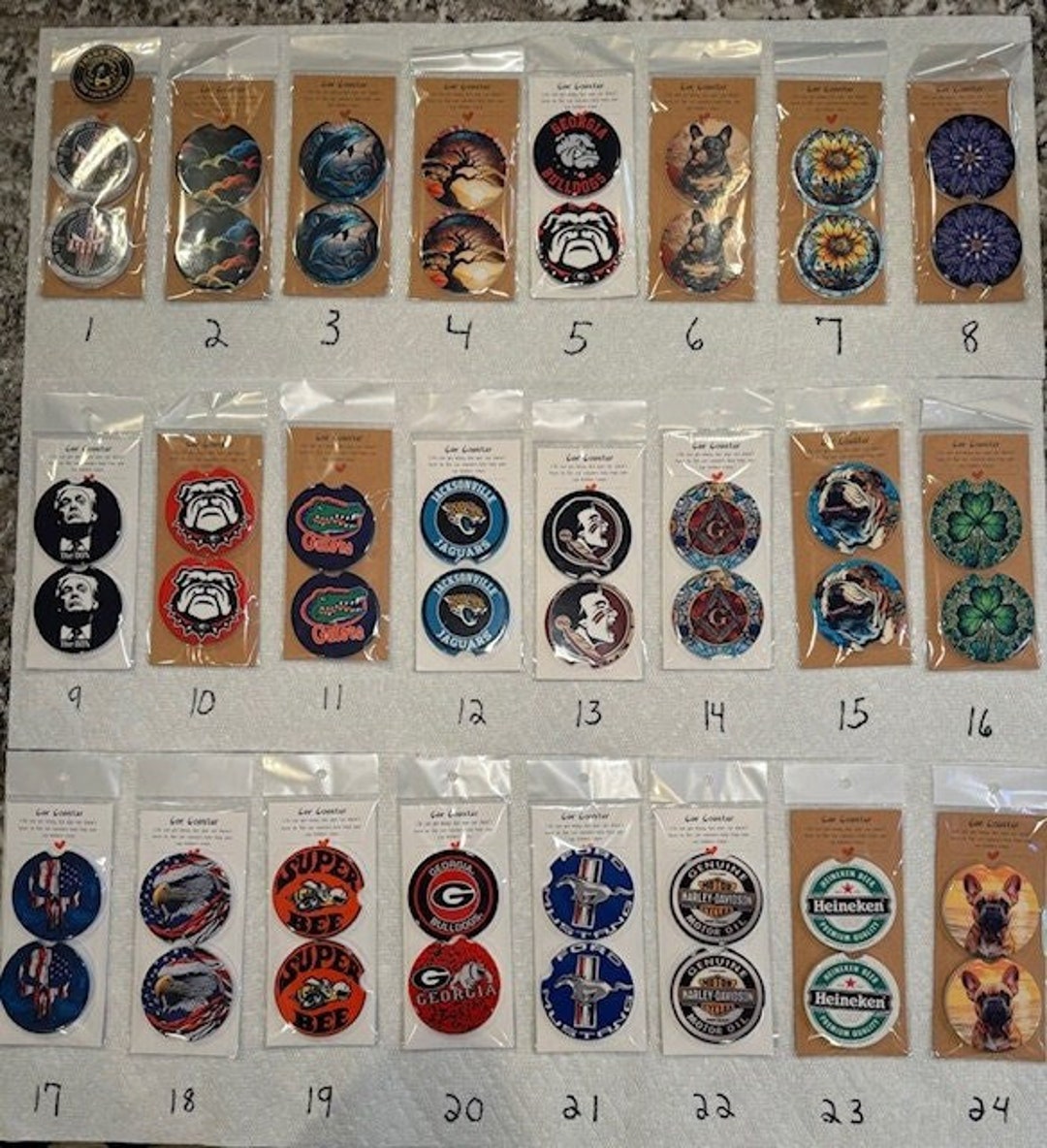 Personalized Custom Design Car Coasters, Set of 2 Coasters, Custom Car ...