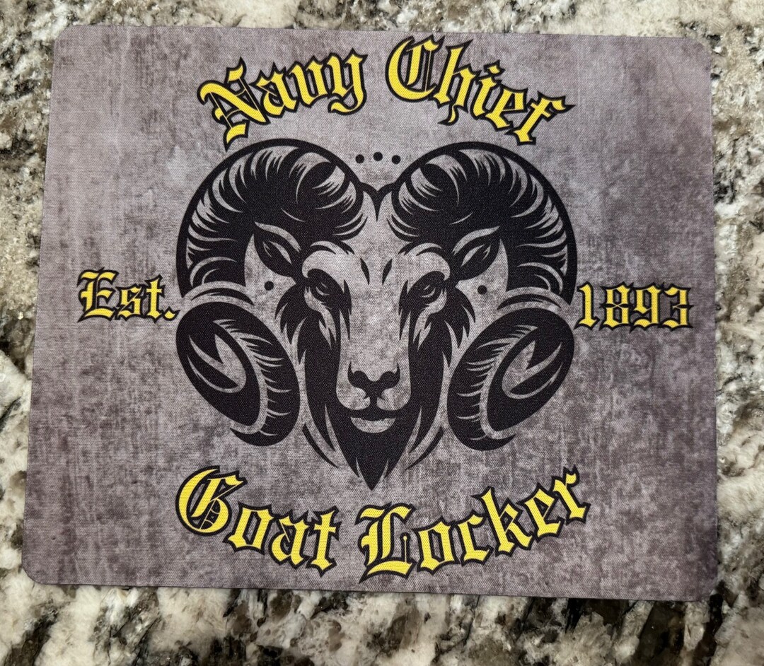 Navy Chief Goat Locker Mouse Pad 9.25" X 7.75" Mouse Pad, Navy Cpo ...
