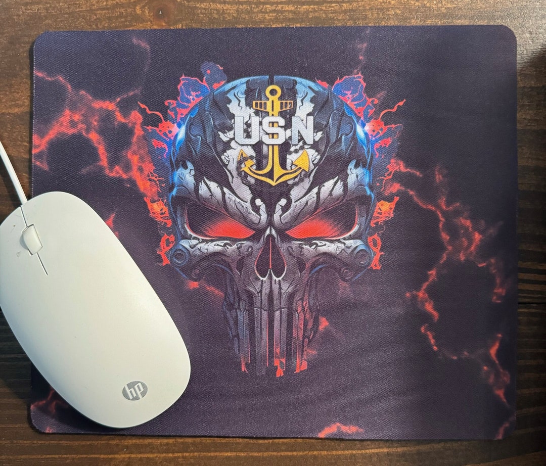 Navy Chief Punisher Skull 9.25 X 7.75 Mouse Pad, Navy Chief Lover ...