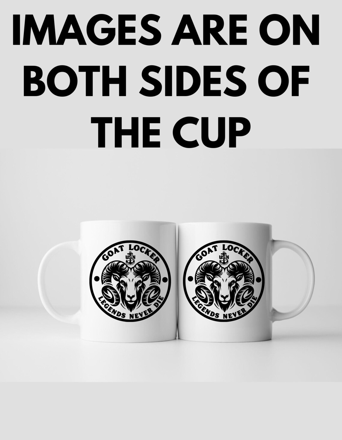 Goat Locker Chief, SCPO, MCPO Design 15oz Coffee Cup, Navy Chief Lover ...