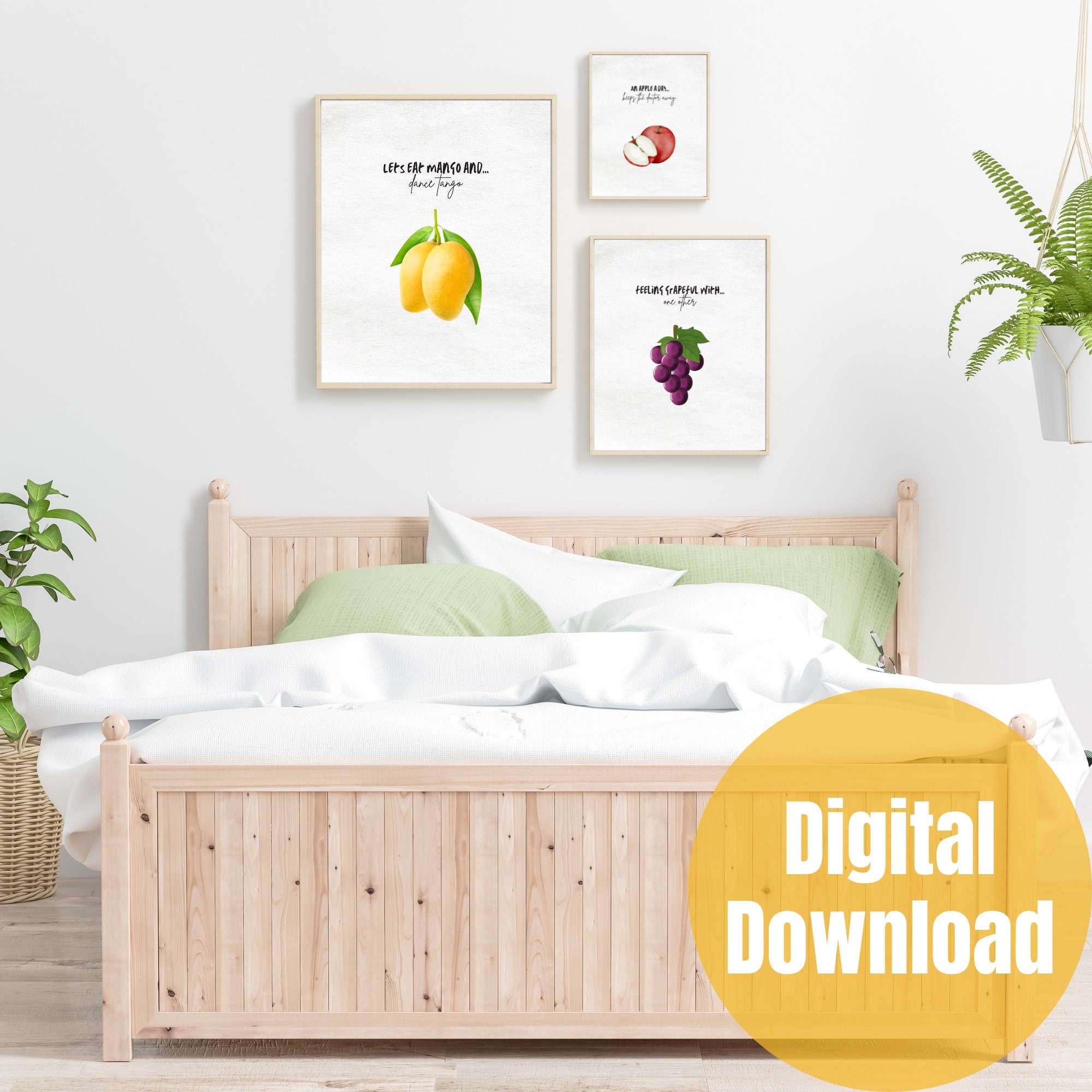 Vintage Fruit Art Kids Printable Fruit Market Print Set of 6 Botanical ...