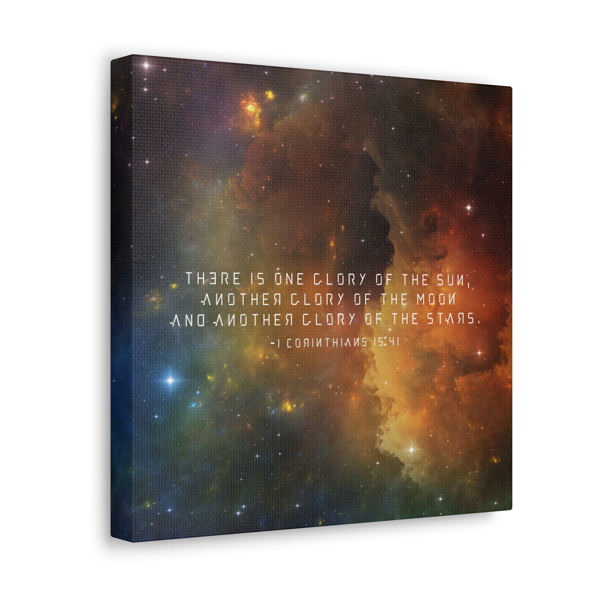 Nebula Bible Verse Wall Art, Galaxy Christian Canvas, Space Scripture ...