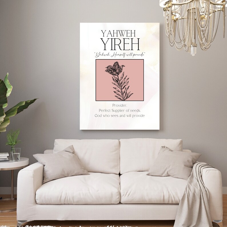 Yahweh digital art download, Digital Print Yahweh Yireh Names of God ...
