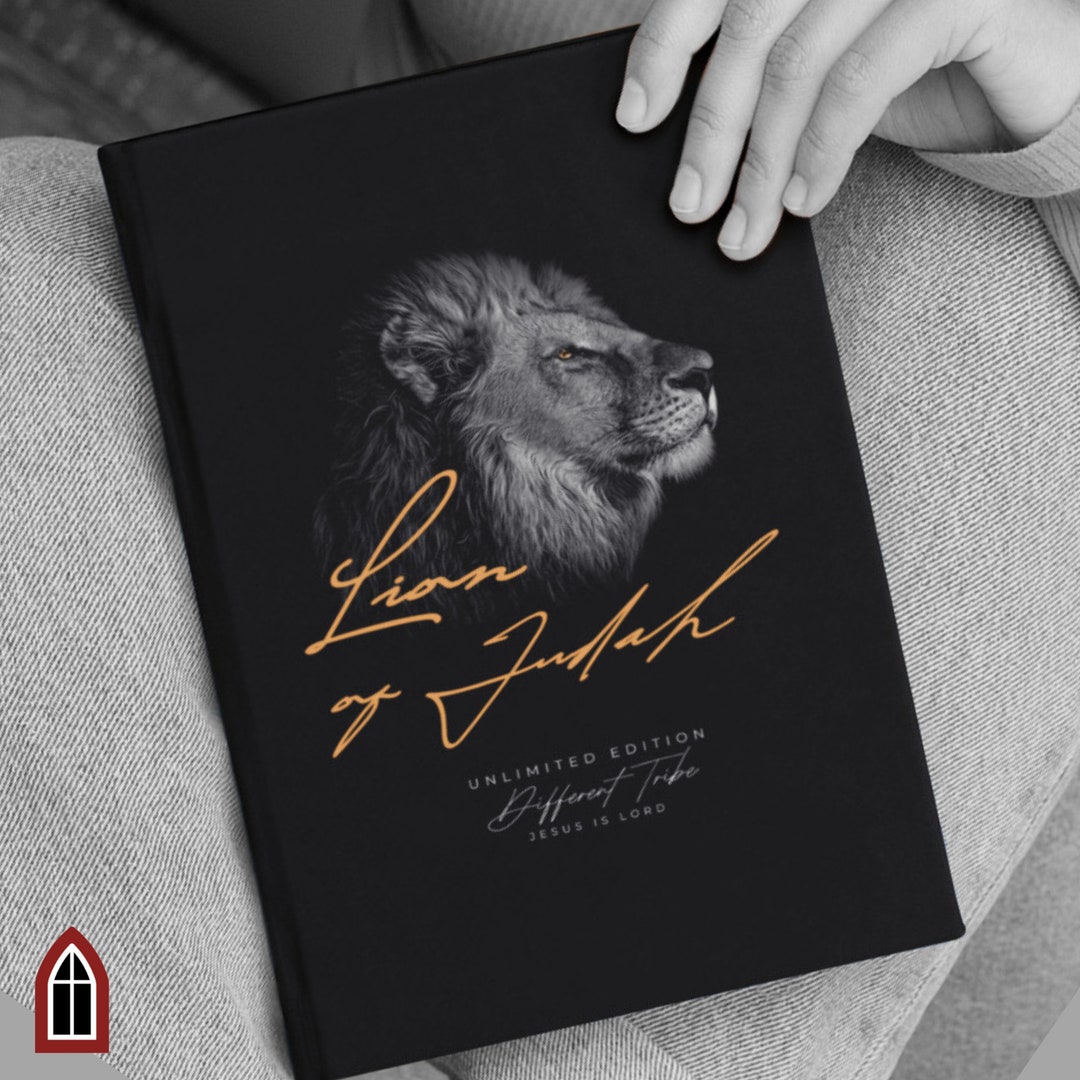 Lion of Judah Journal, Christian Lion Notebook Gift for Dad Bible Verse ...