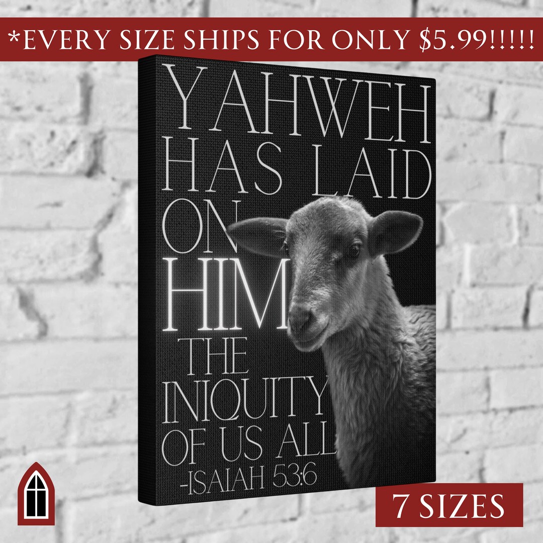 Christian Wall Art, Bible Verse Wall Art Canvas, Jesus Art, Lamb of God ...