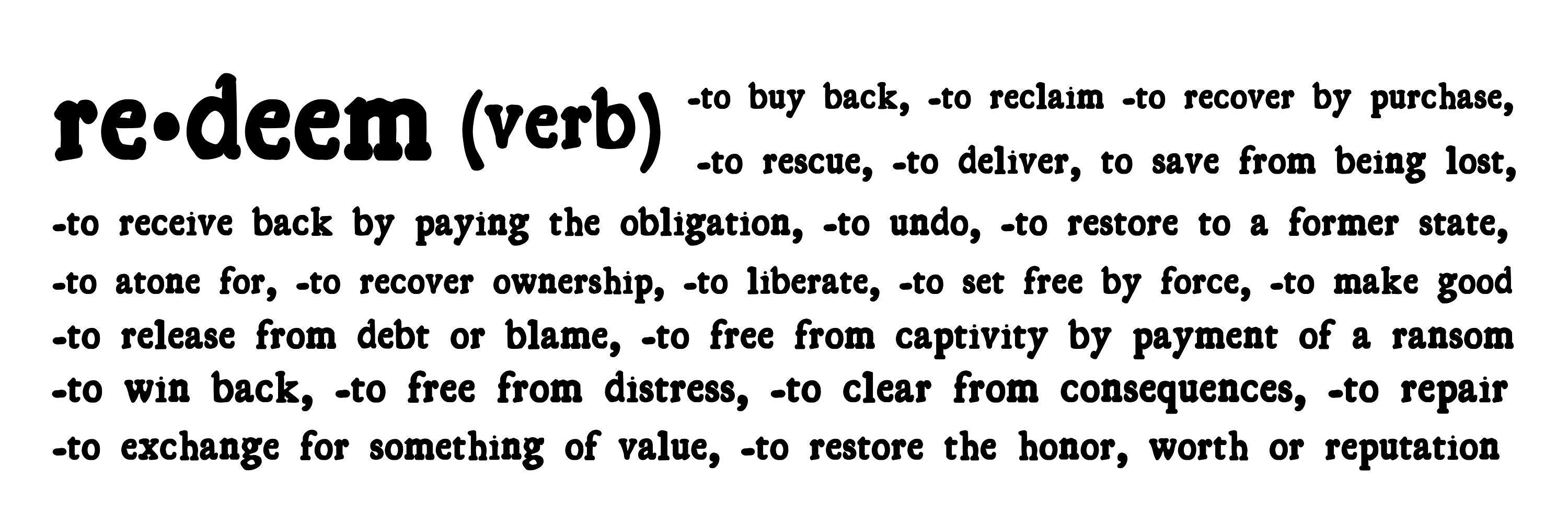 Christian Wall Decor Redeem Definition Panoramic Word Study Art ...