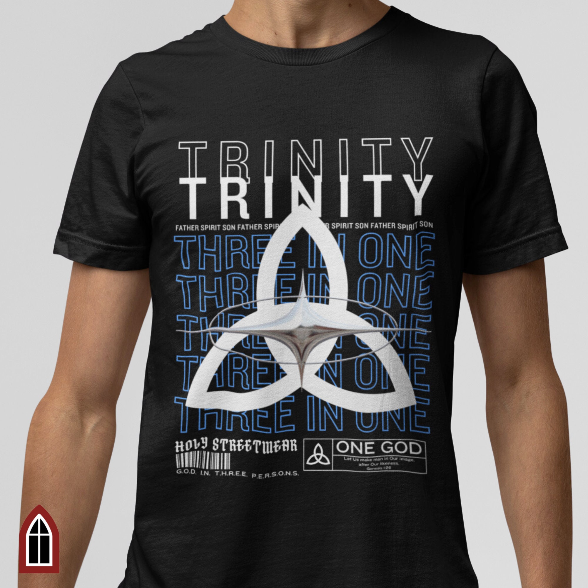 Trinity Streetwear T-shirt, Holy With a Hint of Hood, Triune God Tshirt ...