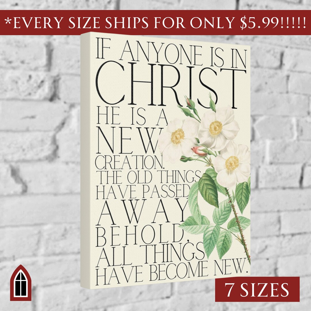 Christian Wall Art, Bible Verse Wall Art Flower Canvas, Corinthians ...