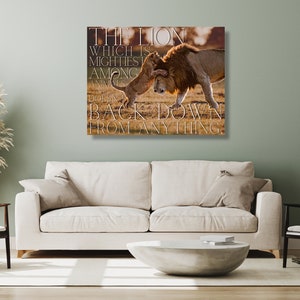 Christian Wall Art, PROVERBS 30:30, Modern Christian Art, Bible Verse ...