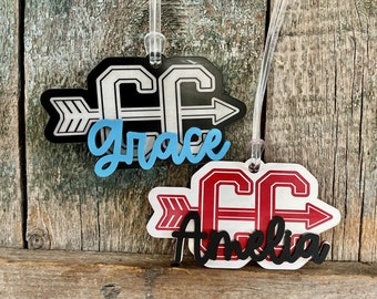 CROSS COUNTRY Bag Tag Sport Bag Tag Gift Team Luggage Tag - Etsy