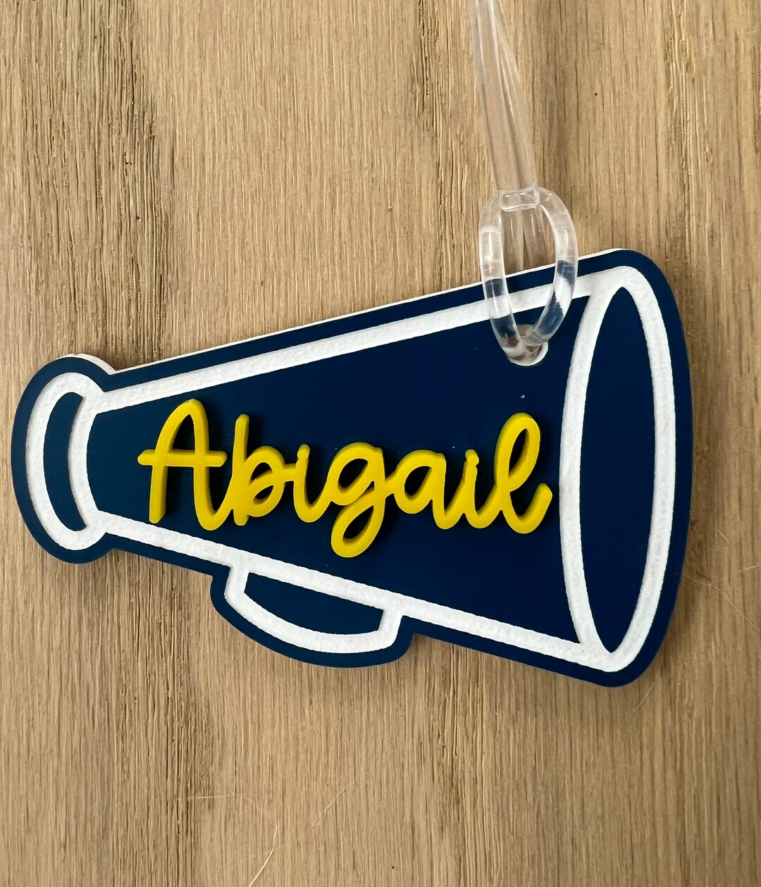 Personalized Cheer Bag Tag, Cheerleader Bag Charm, Cheerleading ...