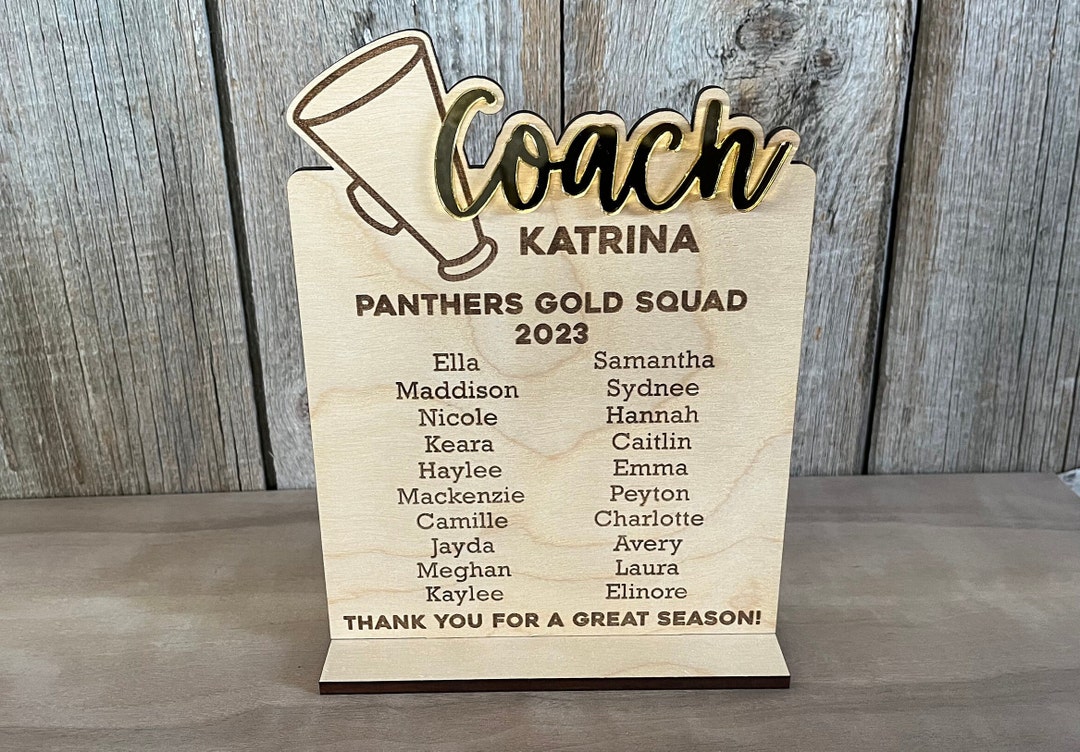 Personalized Cheer Coaches Gift, Cheerleader Coaches Plaque, End of ...