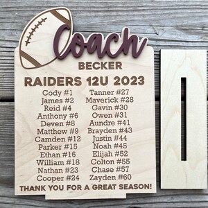 Personalized Football Coaches Gift, Football Coaches Plaque, End of ...