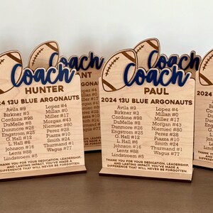 Personalized Football Coaches Gift, Football Coaches Plaque, End of ...
