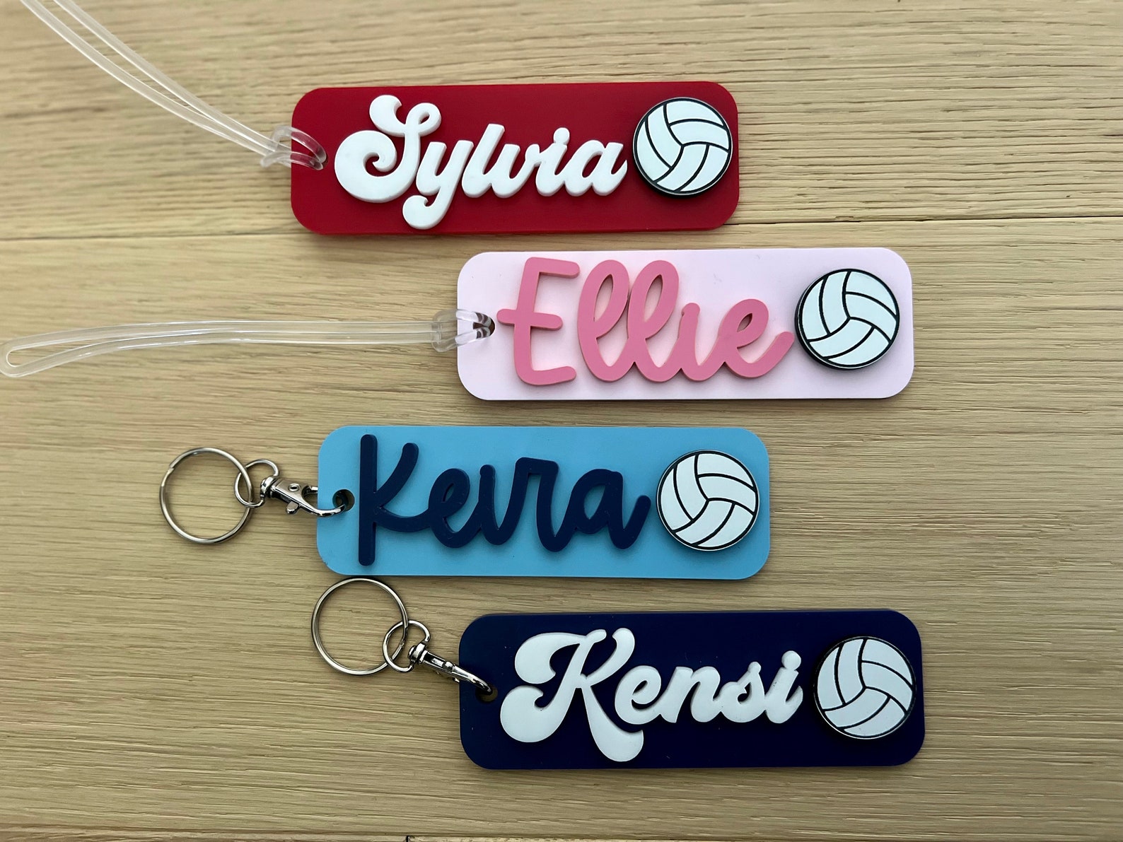 Personalized Volleyball Bag Tag, Volleyball Bag Tag, Volleyball Key ...