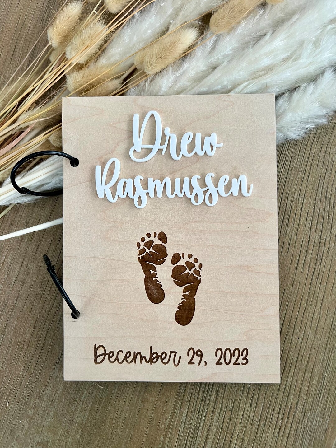 Personalized Newborn Card Holder, Custom Baby Gift, Card Organizer for ...